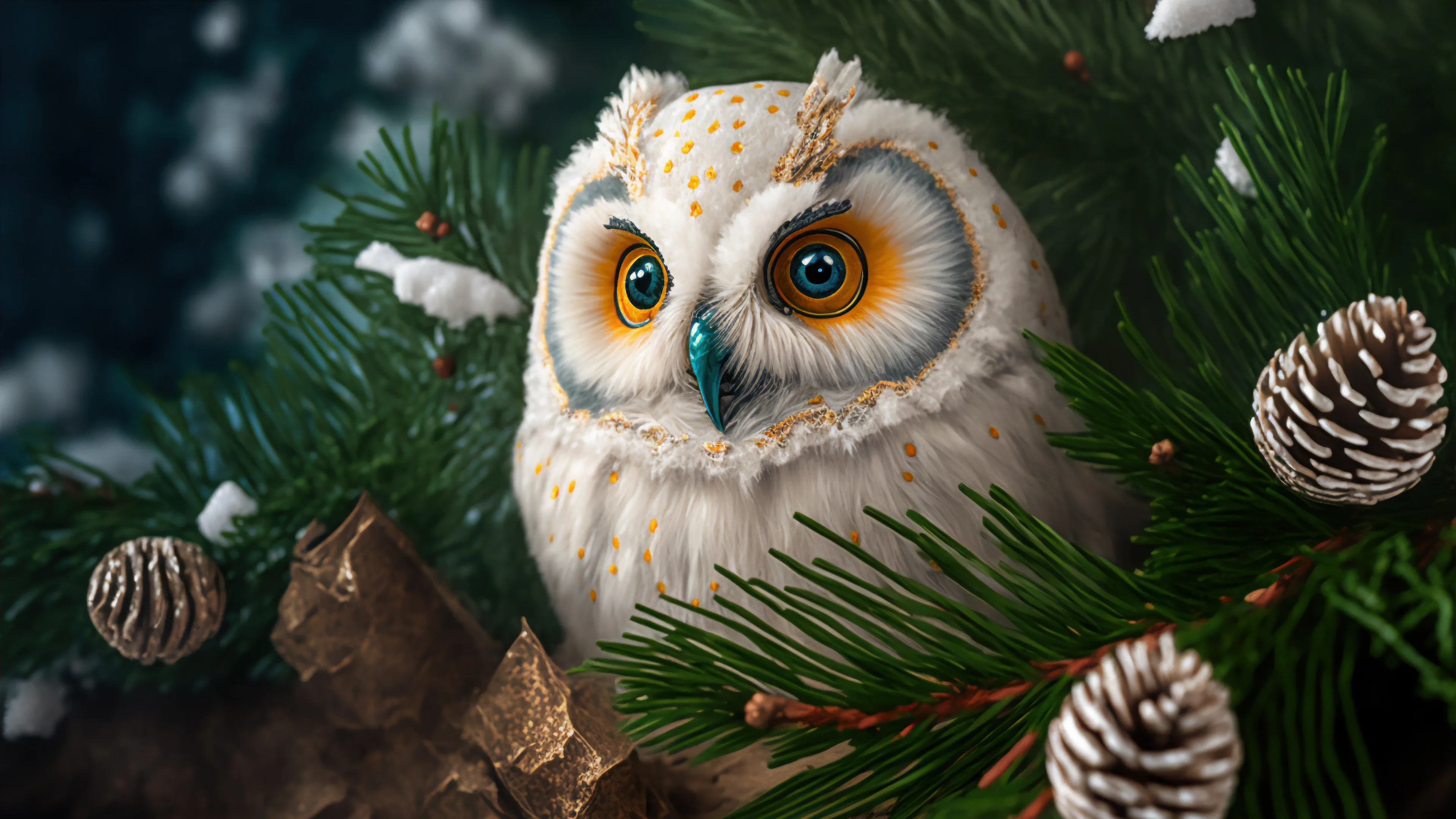 Cute Winter Owl Wallpaper